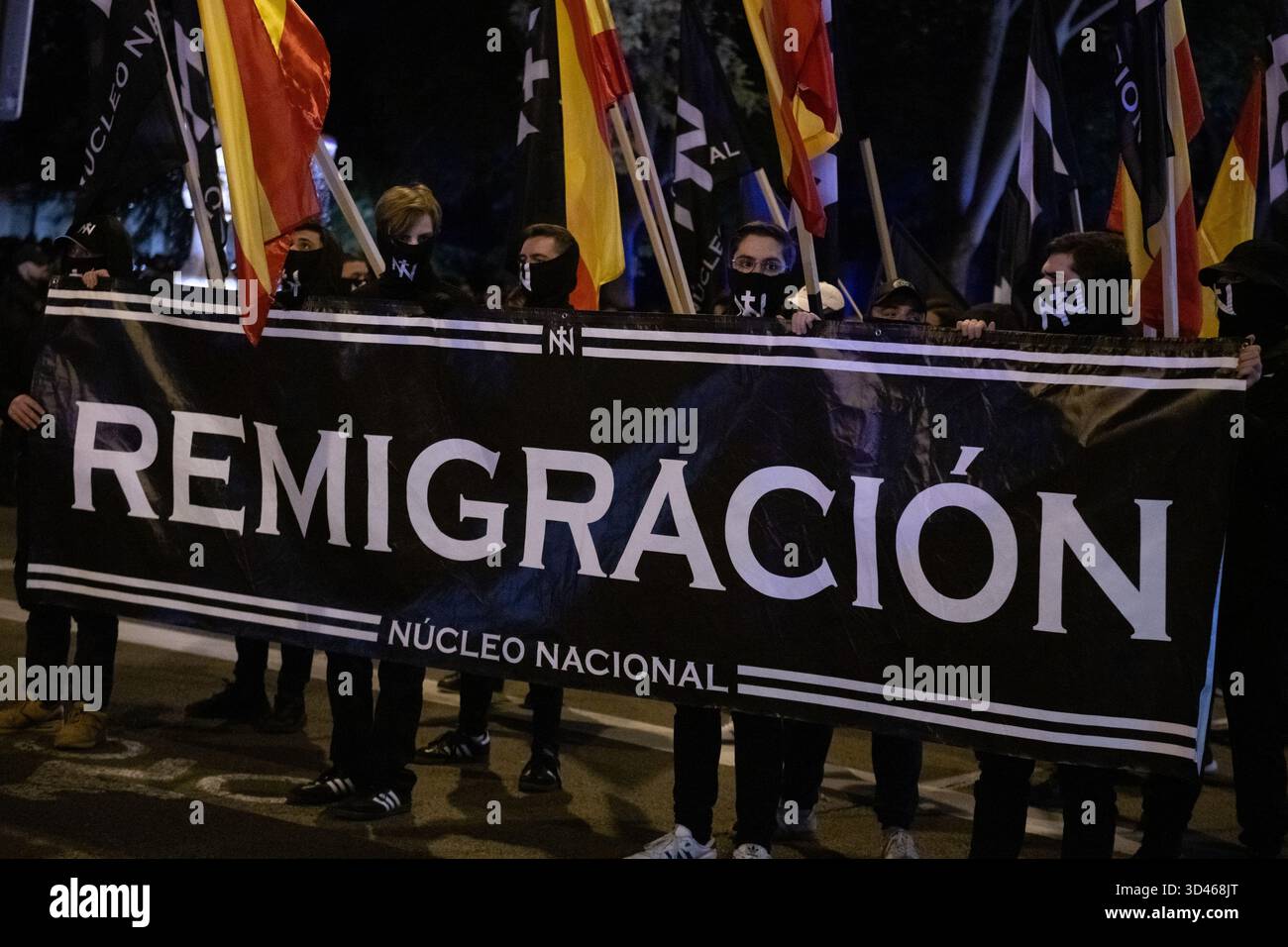 Nationalist demonstration, on November 8, 2025, in Madrid (Spain). The ...