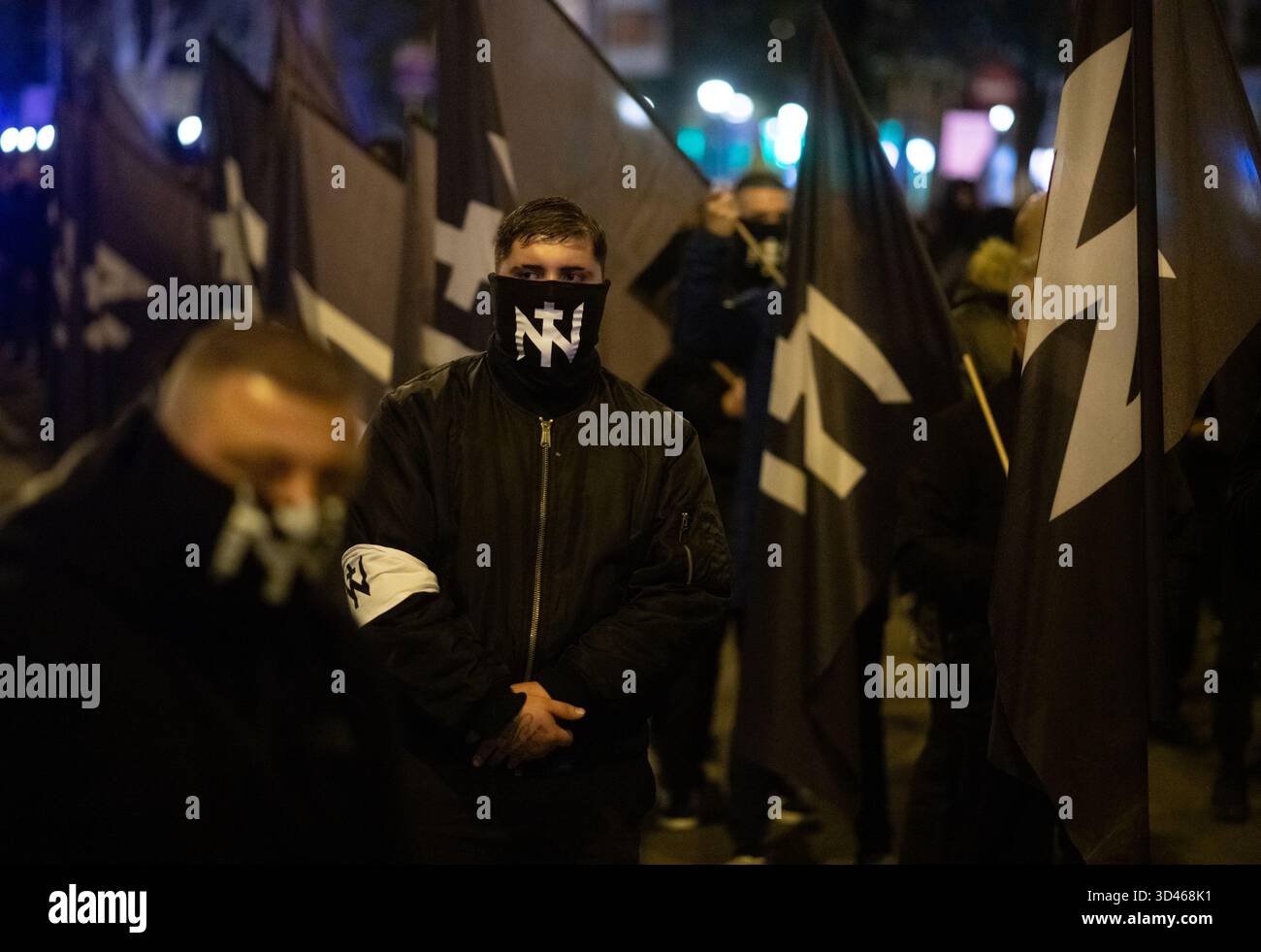Nationalist demonstration, on November 8, 2025, in Madrid (Spain). The ...