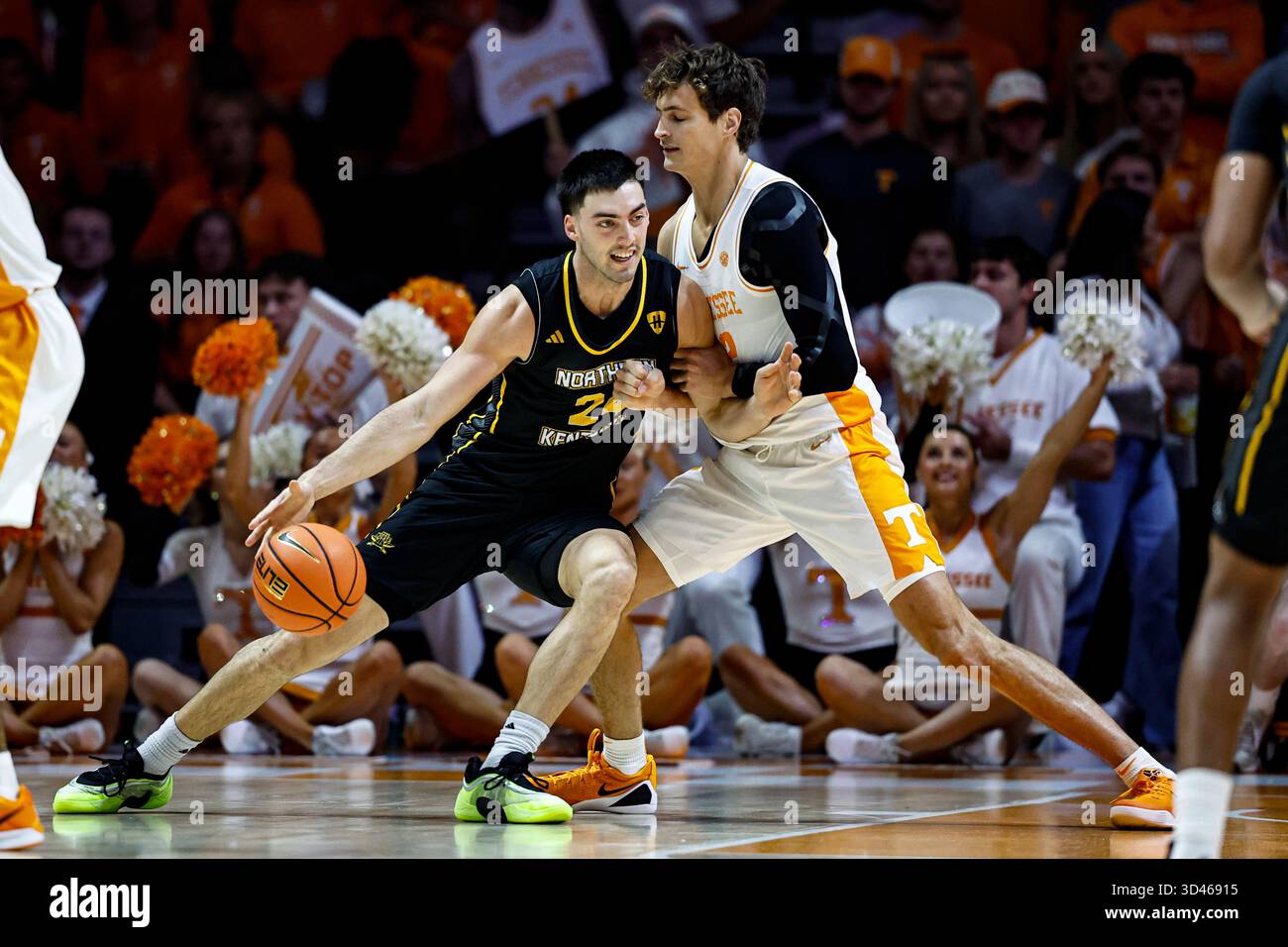 Northern Kentucky forward Kael Robinson (24) works for a shot as he's ...