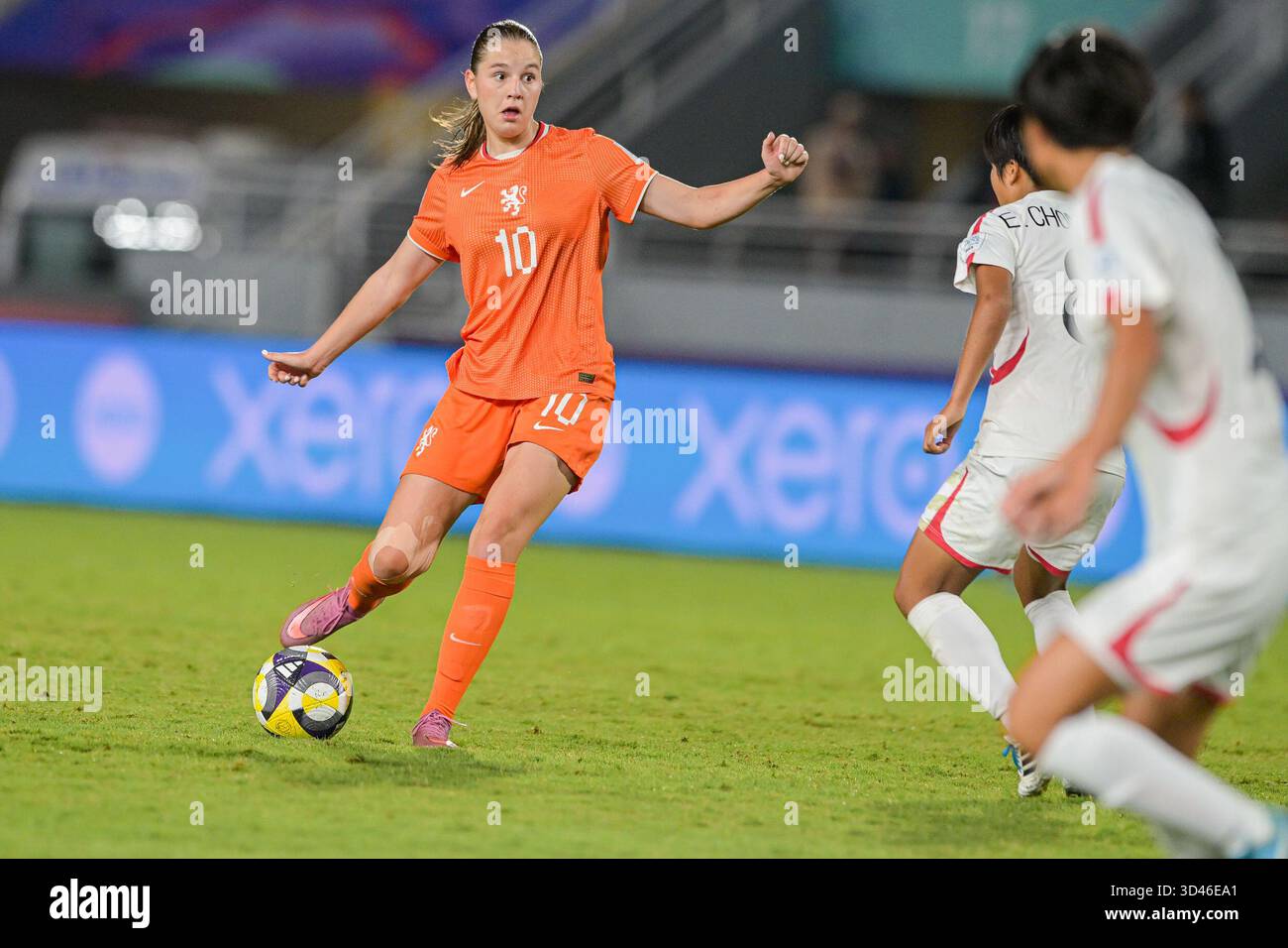 #10 Gelevert A. (Midfielder) of Netherlands U-17 is in action during ...