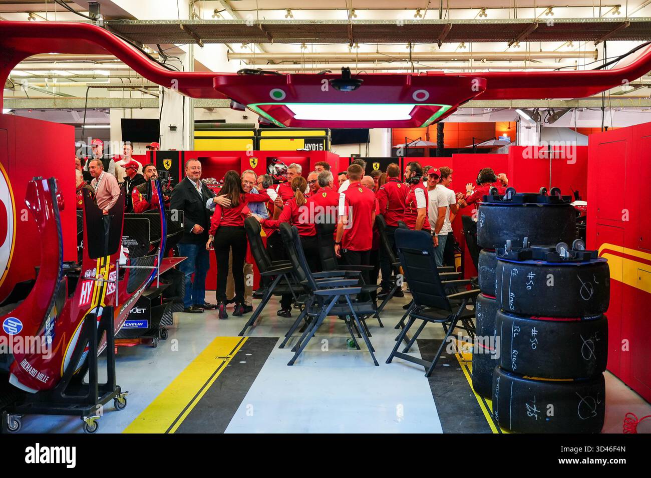 the Ferrari box in celebration during FIA WEC - 8 Hours of Bahrain ...