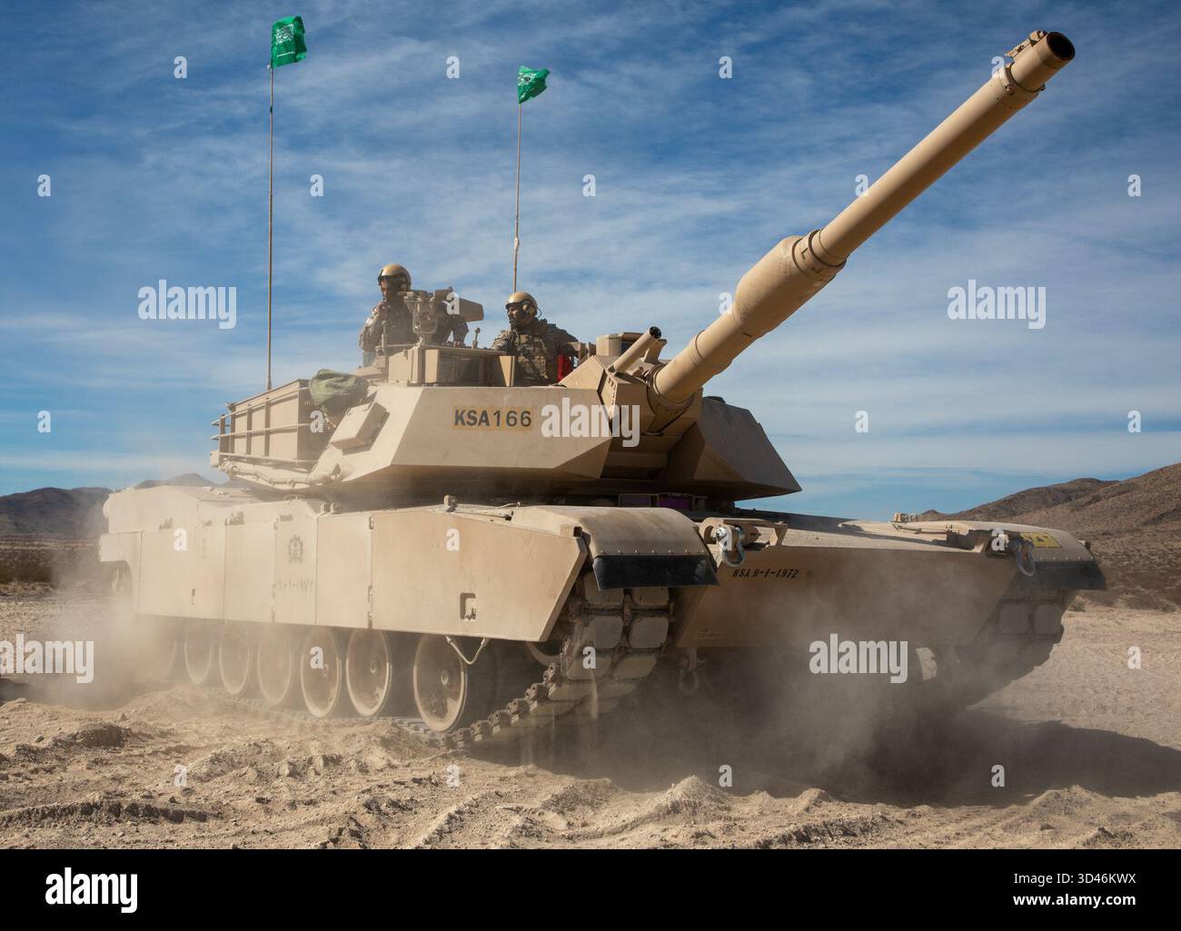 An M1 Abrams main battle tank of the Royal Saudi Land Forces (RSLF ...