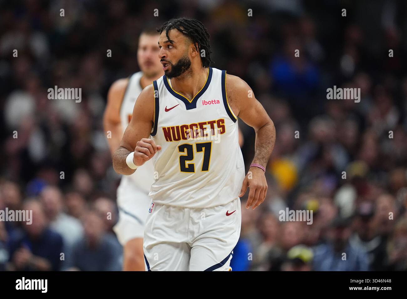 Denver Nuggets guard Jamal Murray (27) in the first half of an NBA ...