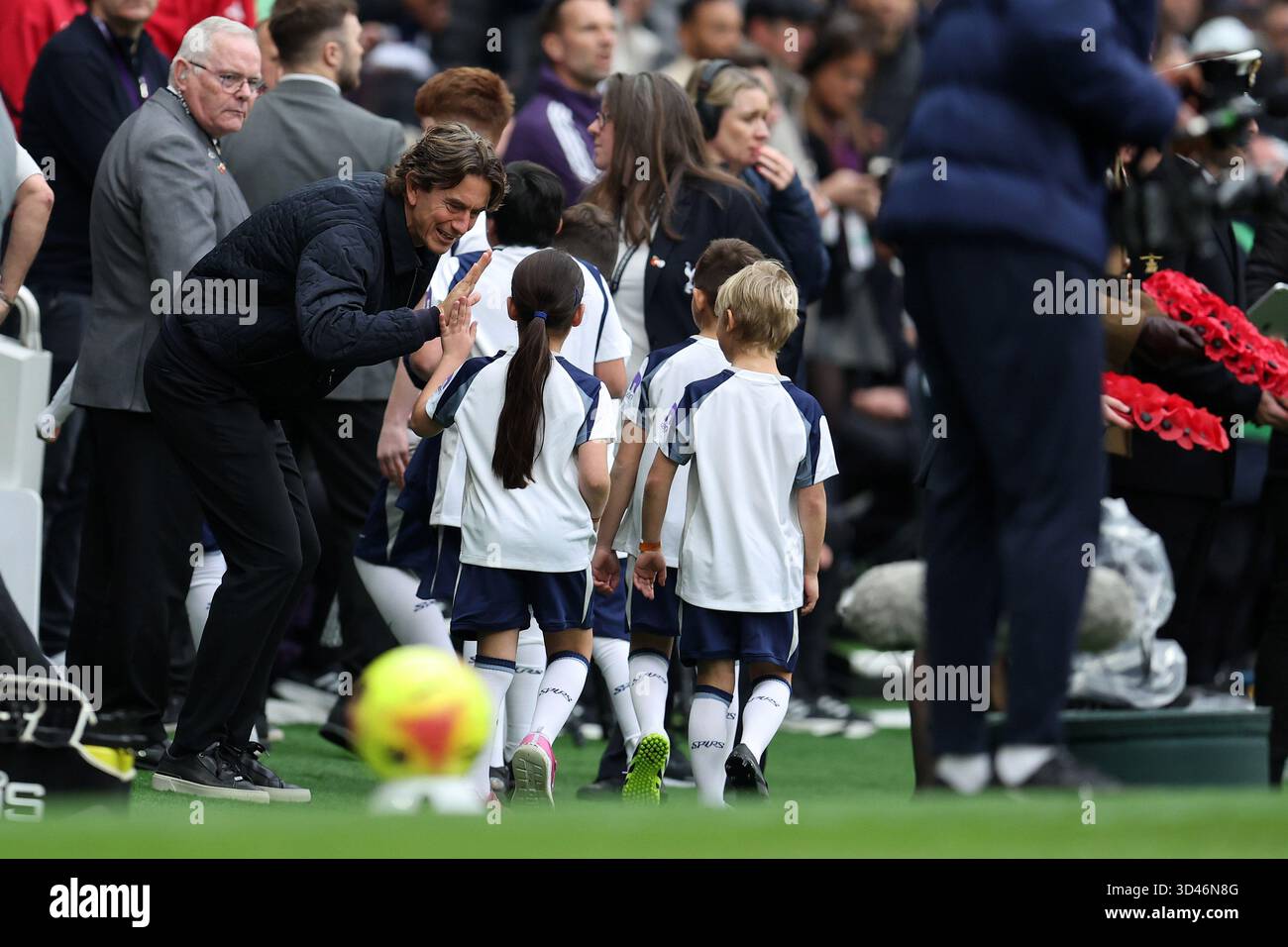 Thomas Frank, the head coach/manager of Tottenham Hotspur interacts ...