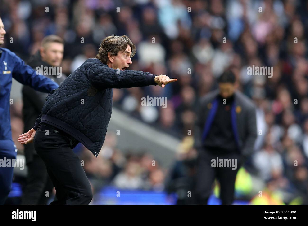 Thomas Frank, the head coach/manager of Tottenham Hotspur reacts on the ...