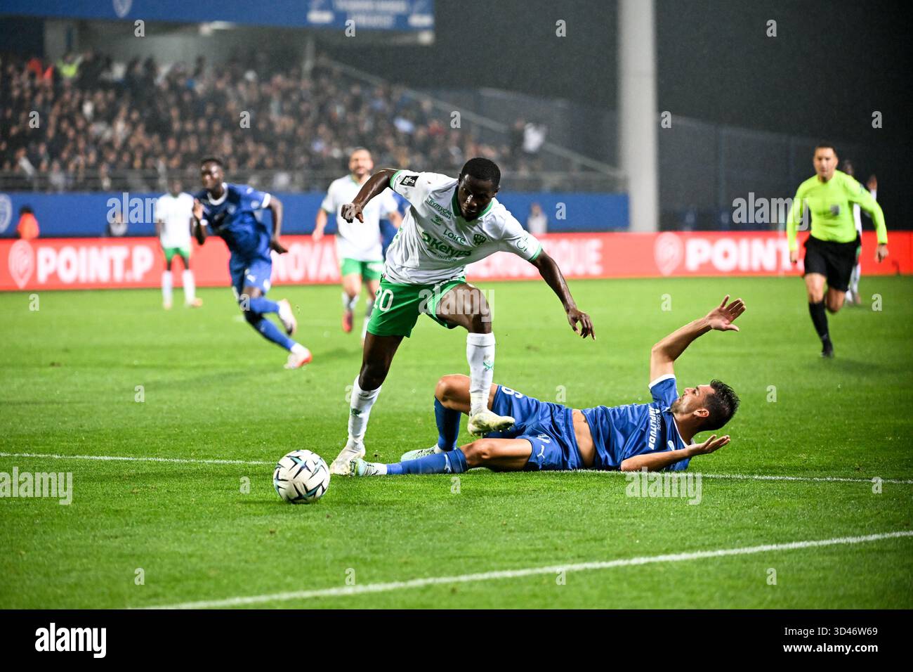 20 Augustine BOAKYE (asse) during the Ligue 2 BKT match between Troyes ...