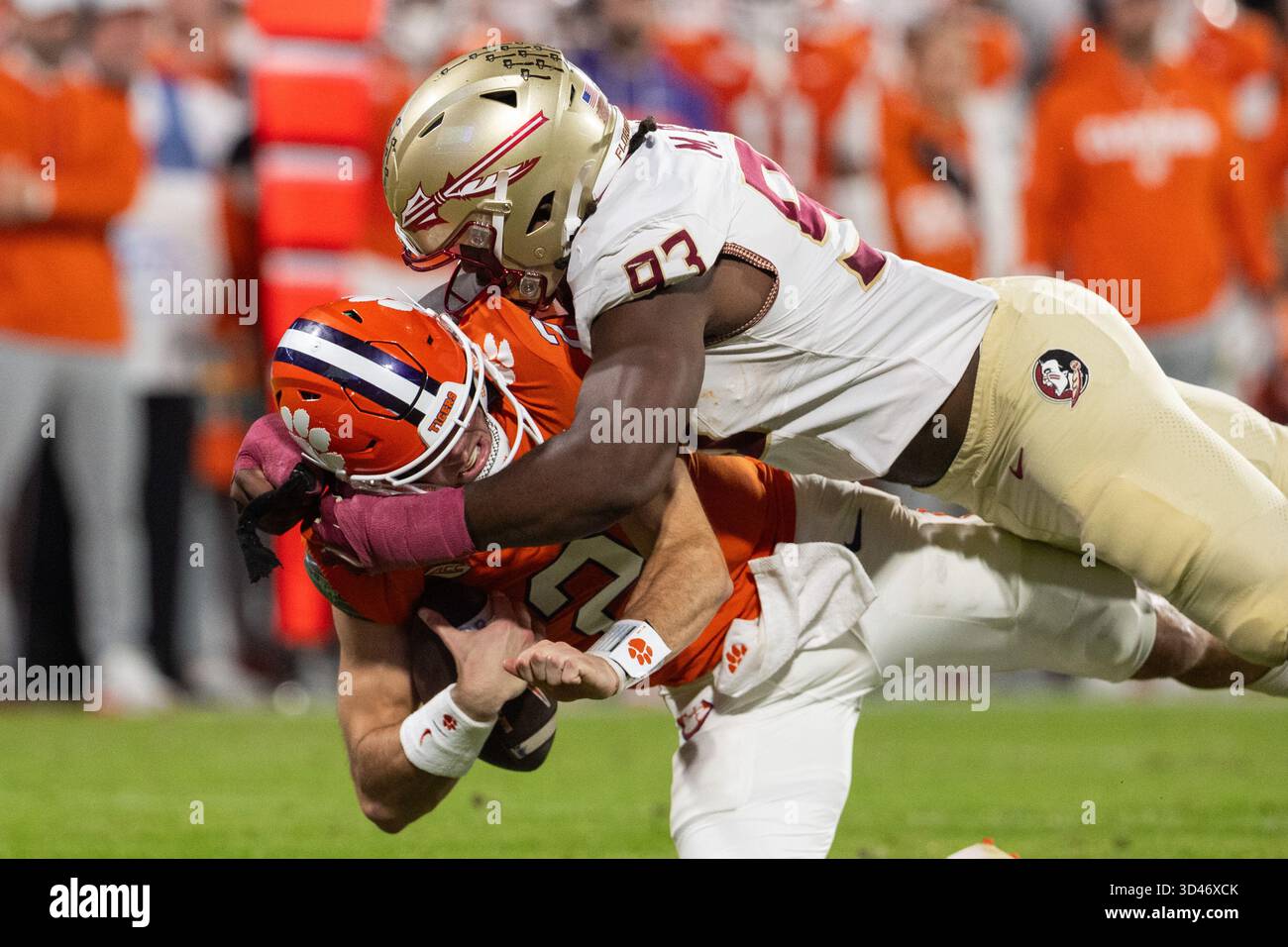 November 8, 2025: Florida State Seminoles defensive lineman Mandrell ...