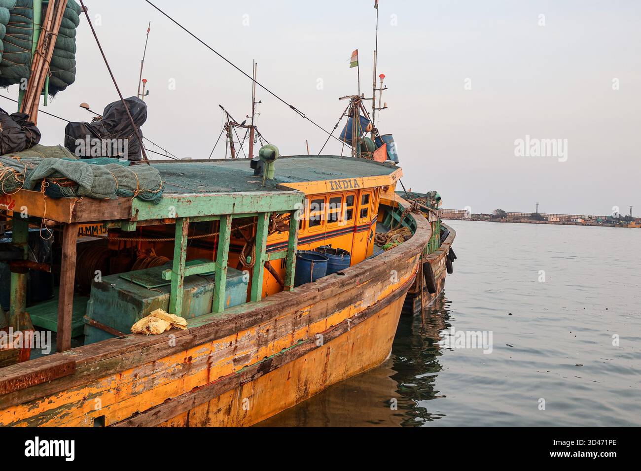 Visakhapatnam, AP, India - 2nd Nov 2025: Fishing boats at the harbour ...