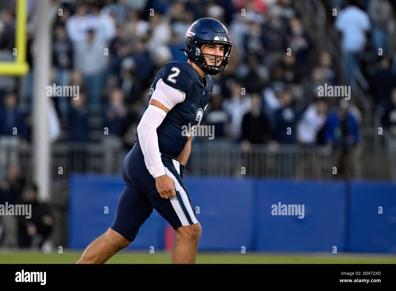 UConn quarterback Joe Fagnano (2) during the first half of an NCAA ...