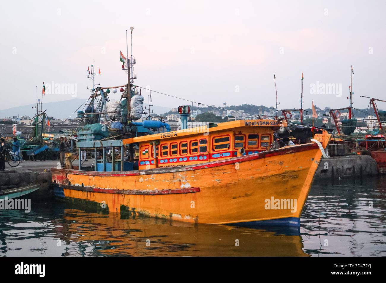 Visakhapatnam, AP, India - 2nd Nov 2025: Fishing boats at the harbour ...