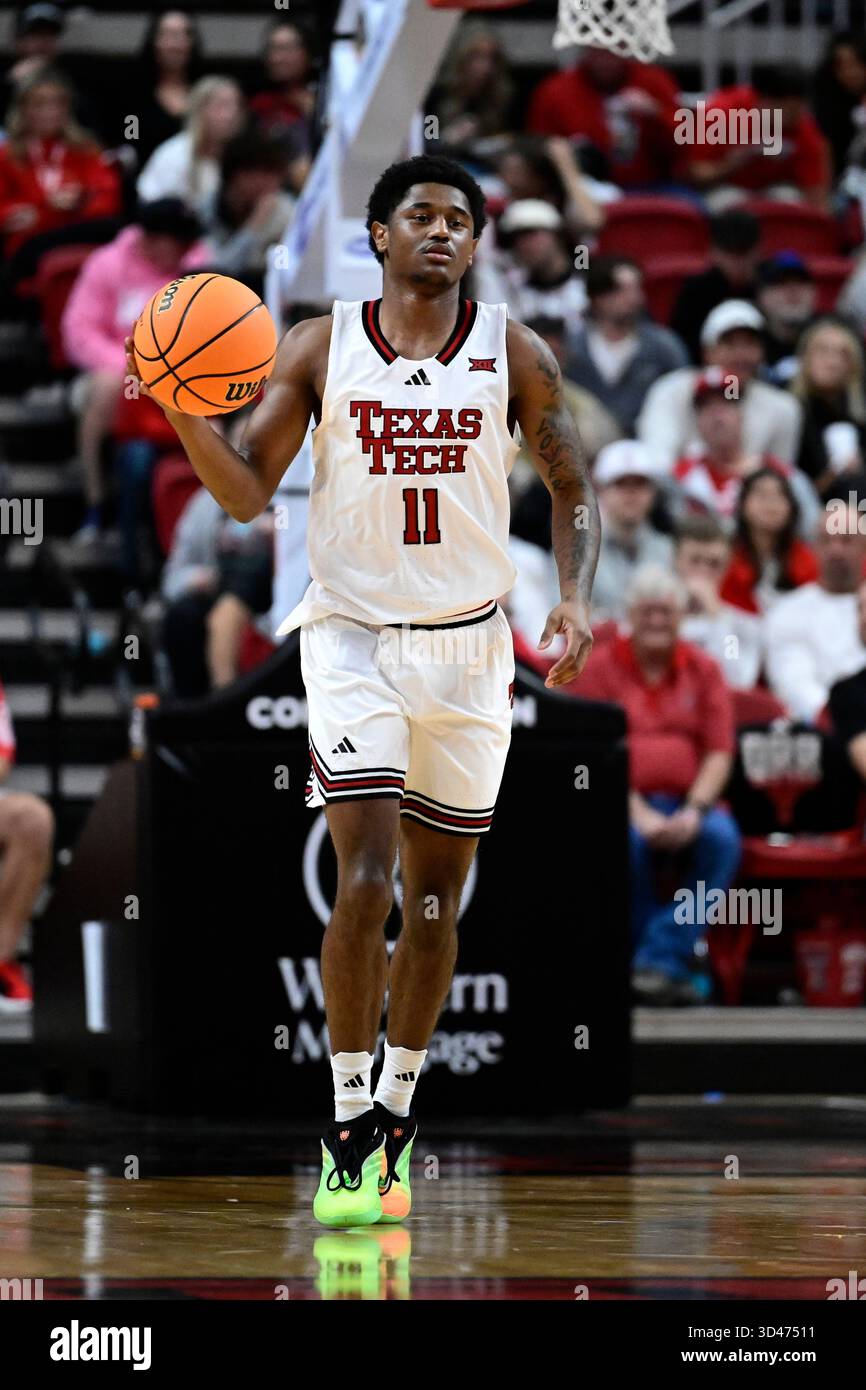 Texas Tech guard Jaylen Petty (11) brings the ball up court against Sam ...