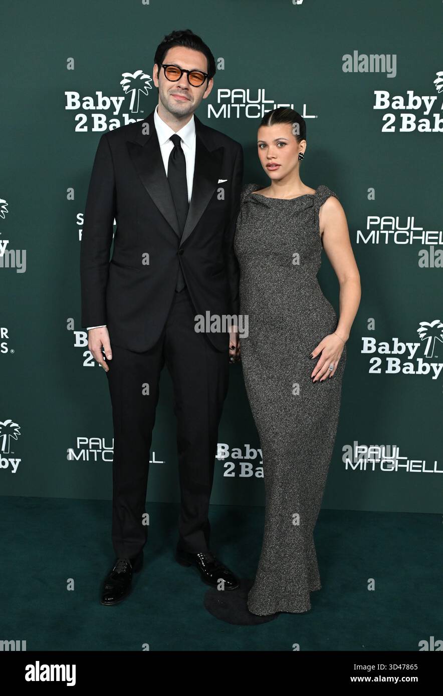 Elliot Grainge and Sofia Richie Grainge arriving to the 2025 Baby2Baby ...