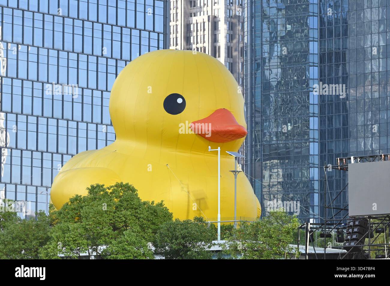 A general view showing the Rubber Duck at the shopping mall on November ...