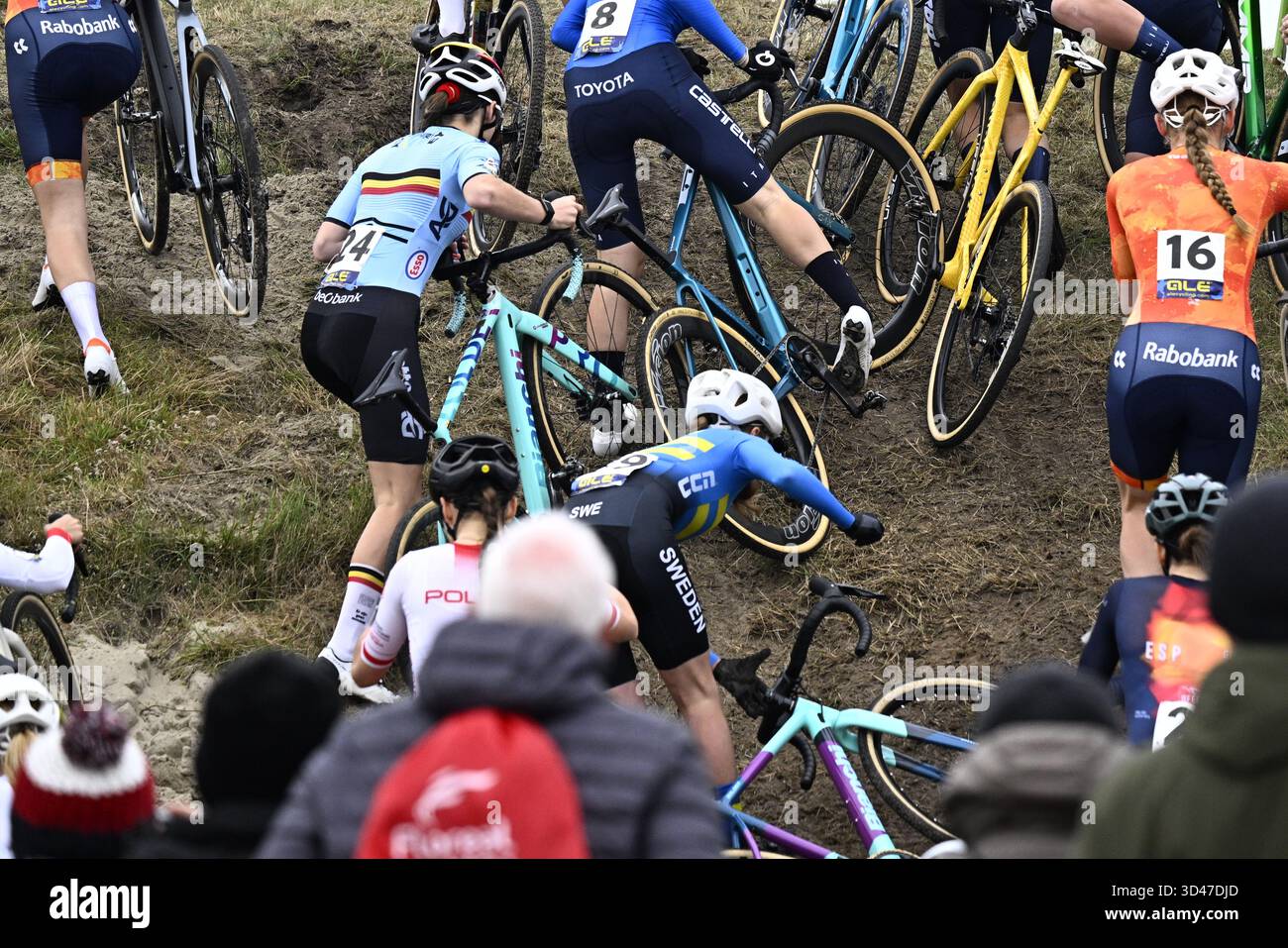 Belgian Zita Peeters (24) pictured in the pack during the junior women ...