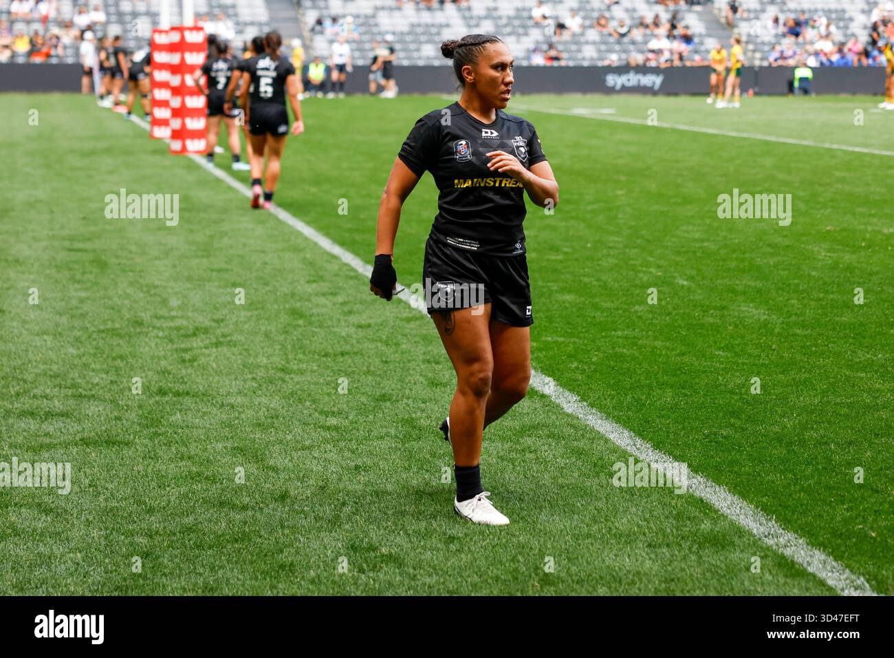 Ashleigh Quinlan of the Kiwi Ferns is sin binned during the rugby ...