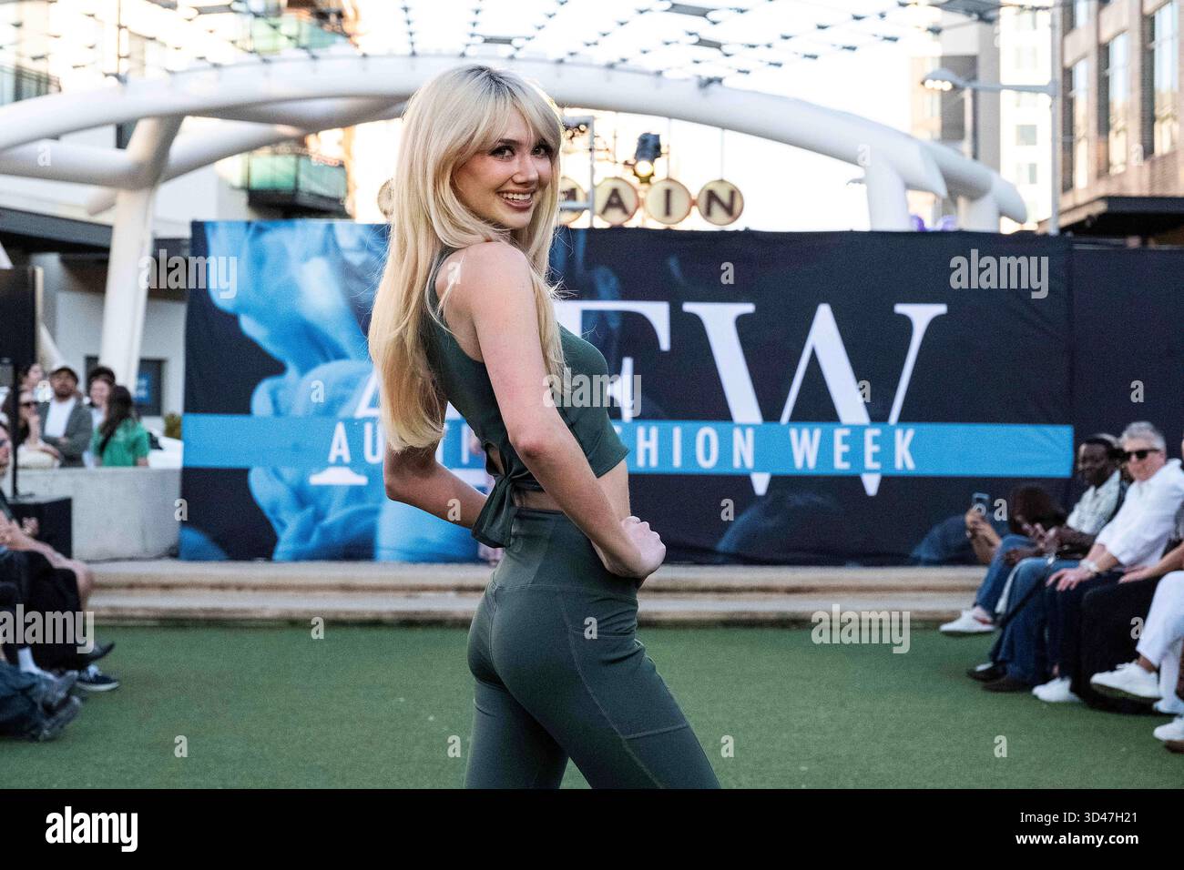 November 8, 2025: Austin Fashion Week models in action during the ...