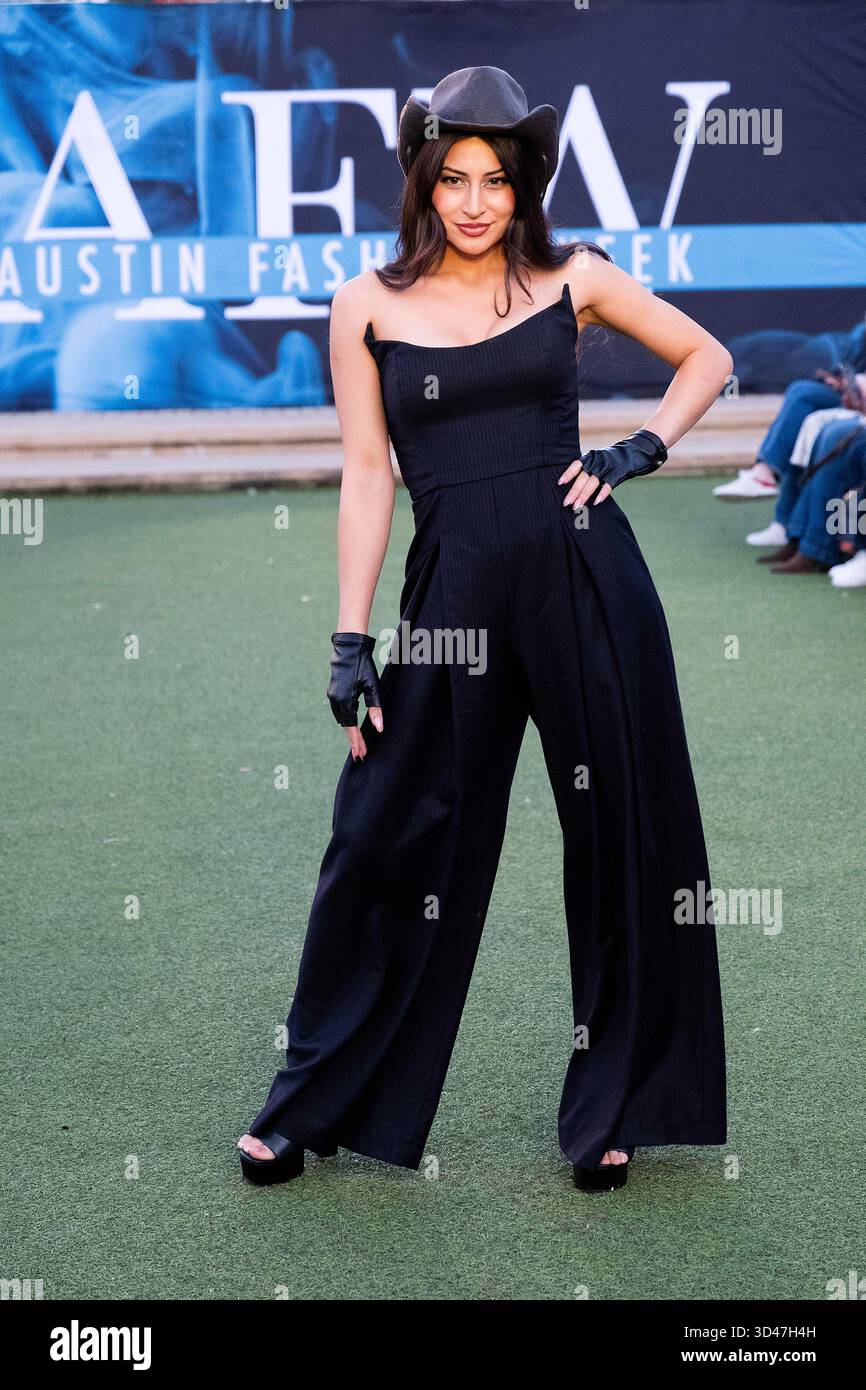 November 8, 2025: Austin Fashion Week models in action during the ...