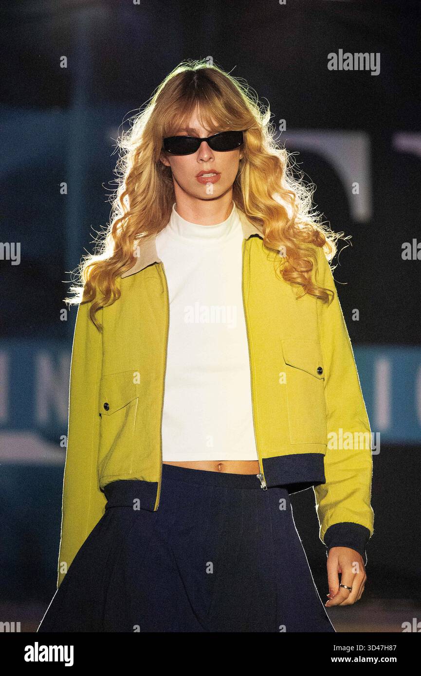 November 8, 2025: Austin Fashion Week models in action during nighttime ...