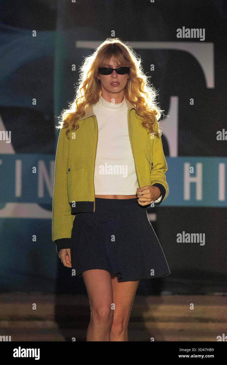 November 8, 2025: Austin Fashion Week models in action during nighttime ...