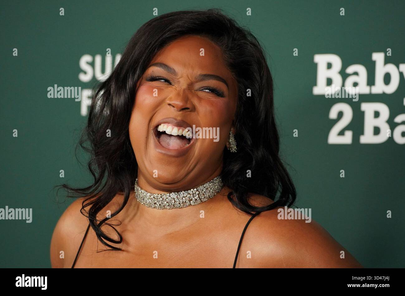 Lizzo arrives at the 2025 Baby2Baby gala on Saturday, Nov. 8, 2025, at ...