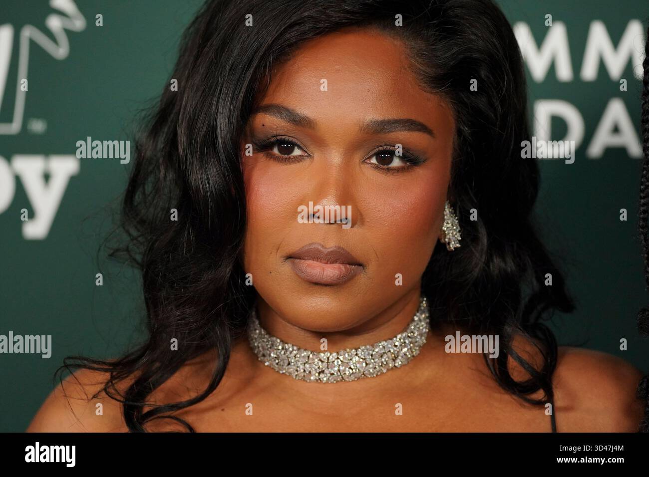 Lizzo arrives at the 2025 Baby2Baby gala on Saturday, Nov. 8, 2025, at ...