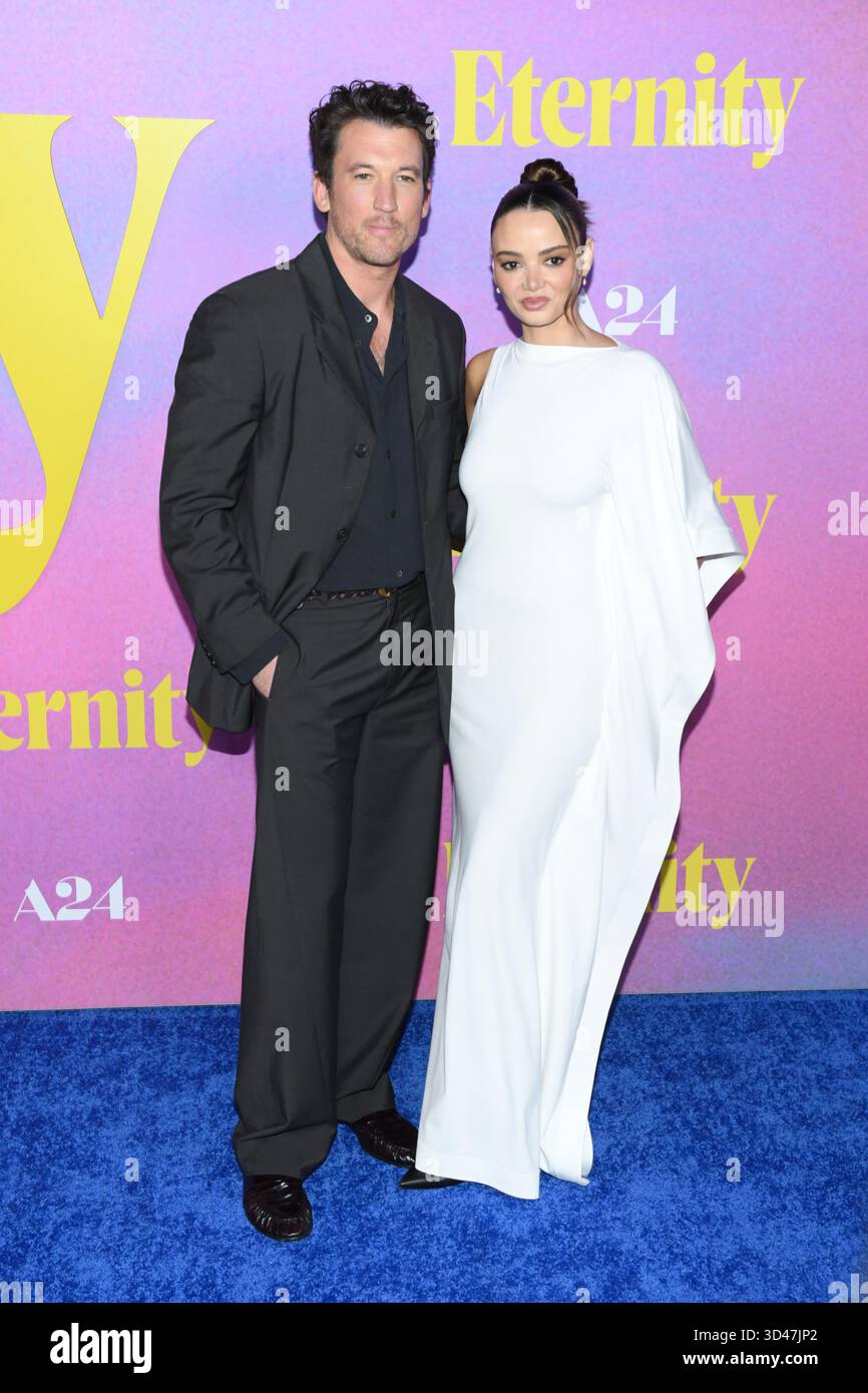 Miles Teller and Keleigh Sperry Teller attend A24's "Eternity" New York ...