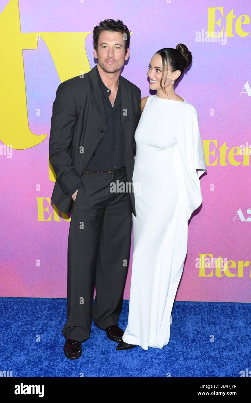 Miles Teller and Keleigh Sperry Teller attend A24's "Eternity" New York ...