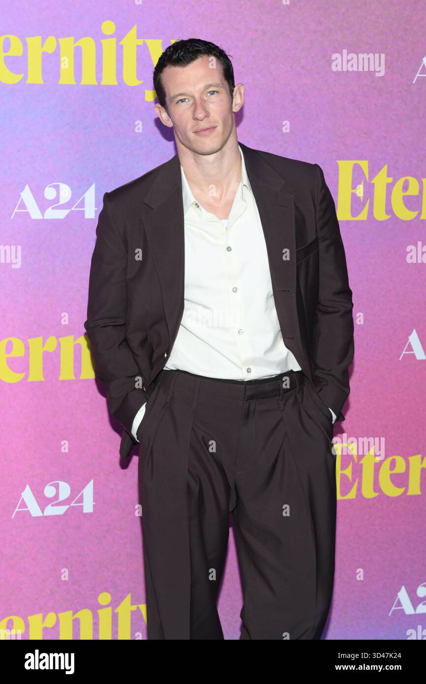 Callum Turner attends A24's "Eternity" New York Premiere at Regal Union ...
