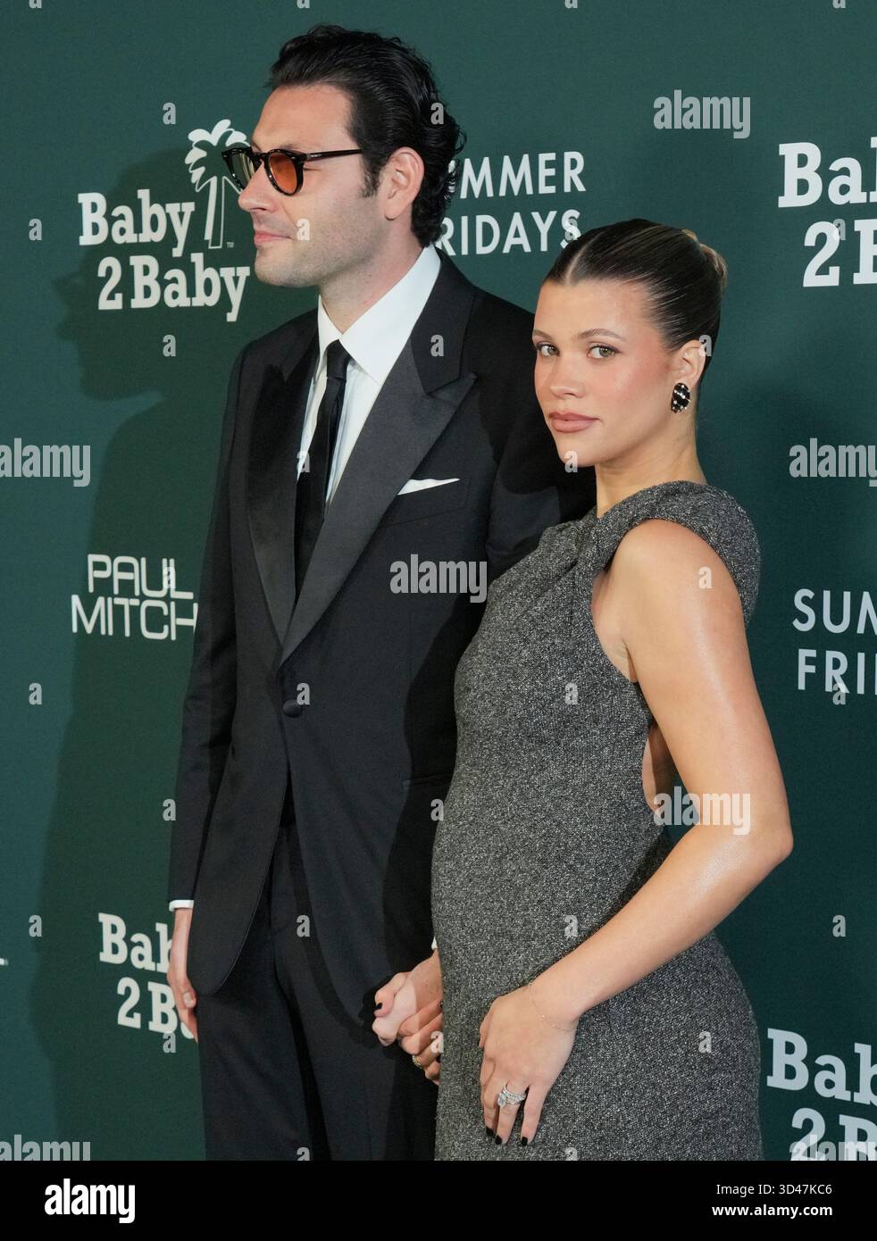 Elliot Grainge, left, and Sofia Richie Grainge arrive at the 2025 ...