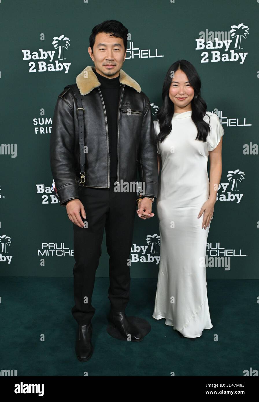 Simu Liu and Allison Hsu arriving to the 2025 Baby2Baby Gala presented ...