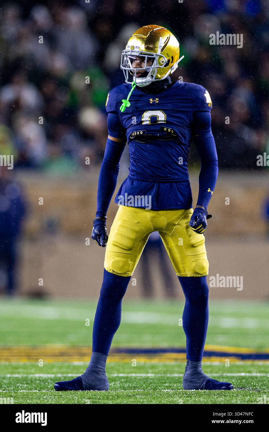 November 08, 2025: Notre Dame safety Tae Johnson (9) during NCAA ...