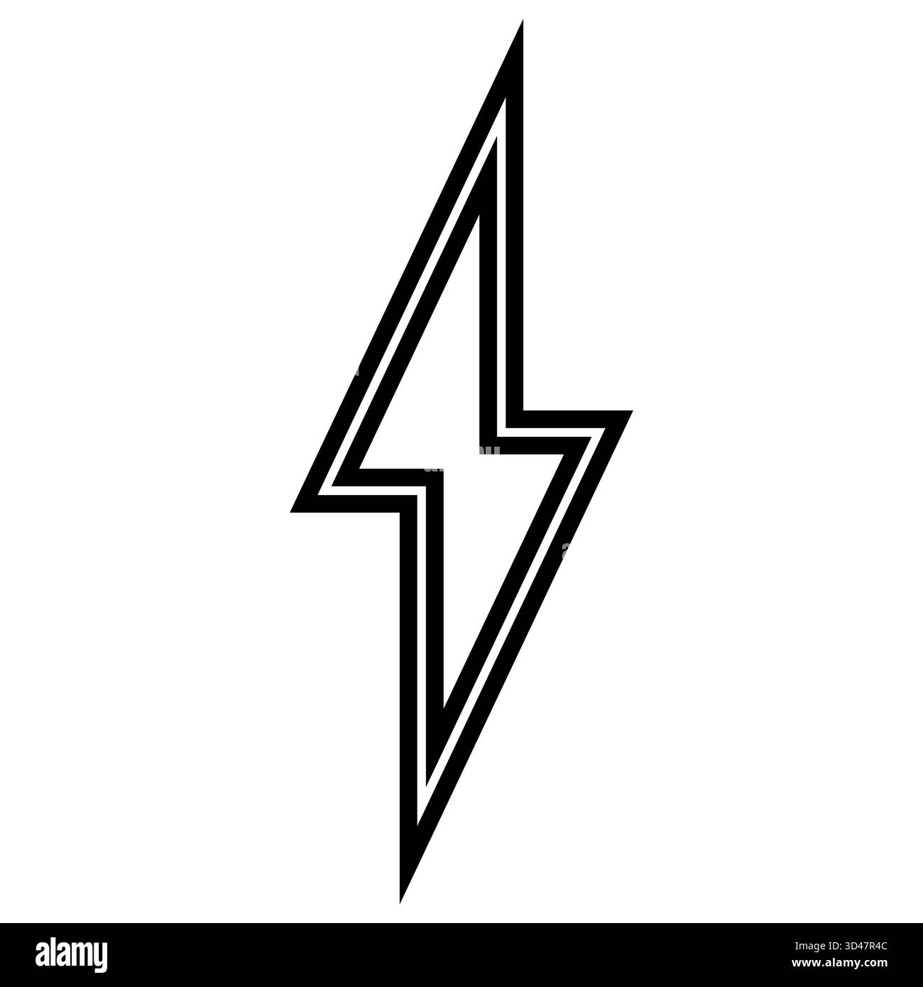 Geometric lightning bolt icon, sharp angles, power energy speed symbol ...