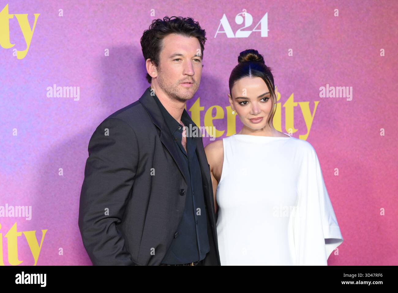 Miles Teller and Keleigh Sperry Teller attend A24's "Eternity" New York ...