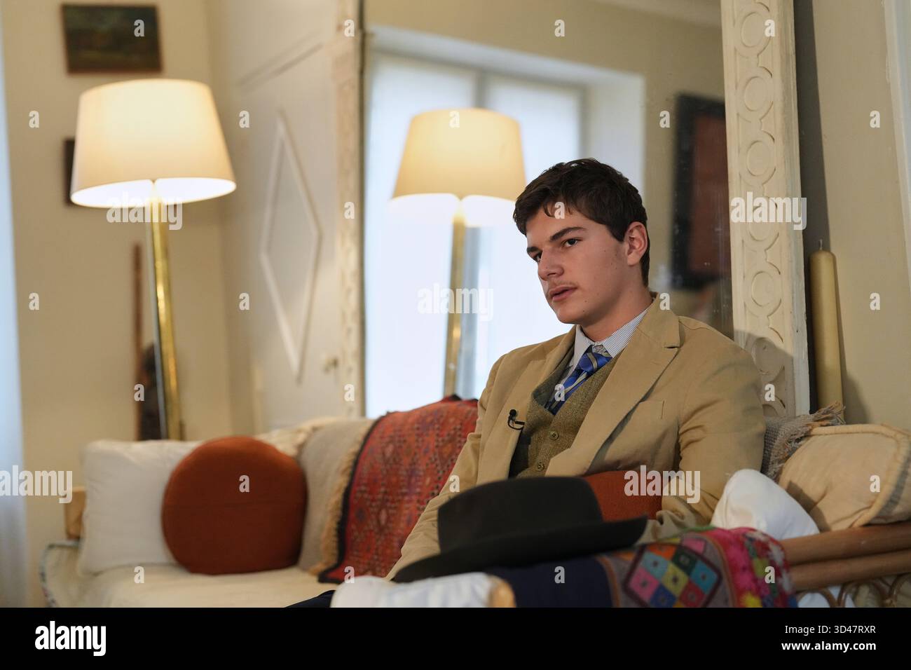 Pedro Elias Garzon Delvaux during an interview with Associated Press ...