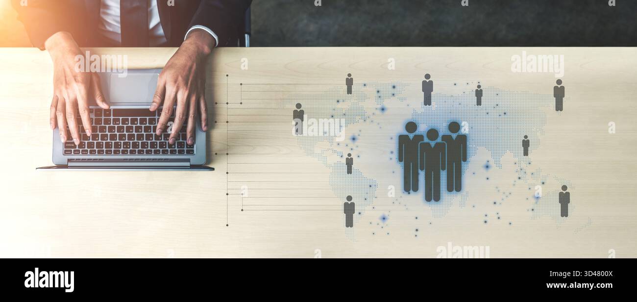 Global human network and workforce distribution highlight human ...