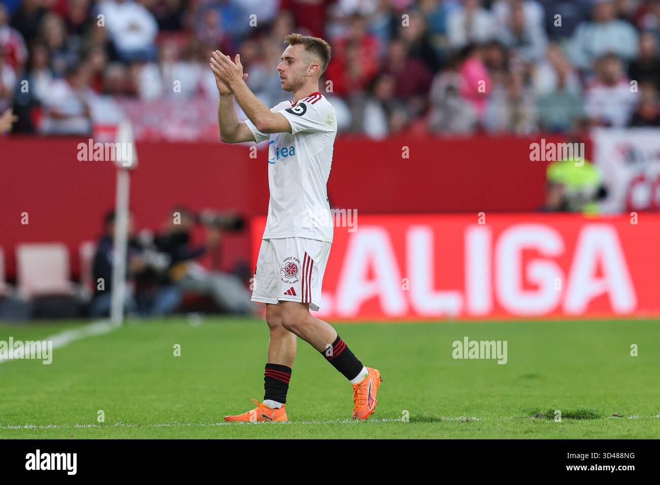 Gerard Fernandez Peque of Sevilla FC during the La Liga EA Sports match ...