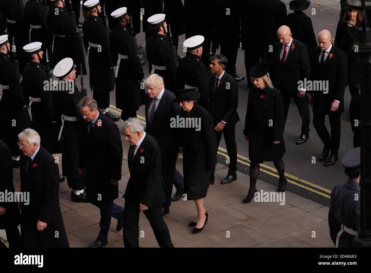 Former prime ministers (left to right) Sir John Major, Lord David ...