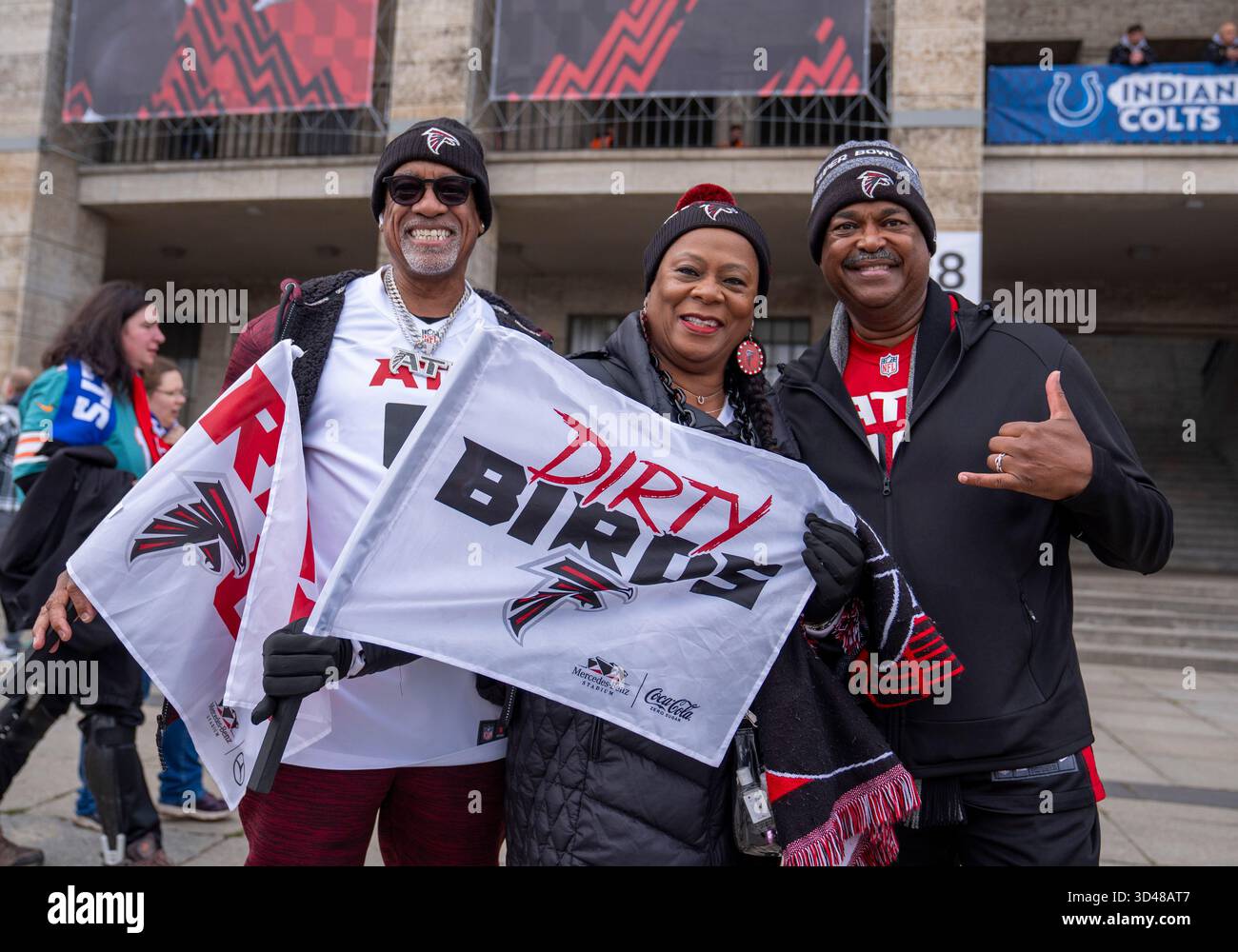 Atlanta Falcons fans outside the stadium before NFL International game ...
