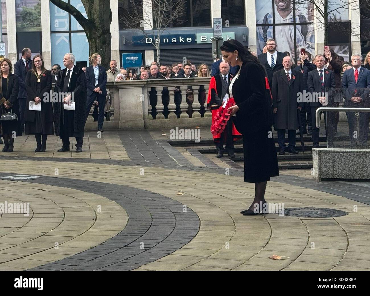 Deputy First Minister of Northern Ireland Emma Little-Pengelly lays a ...