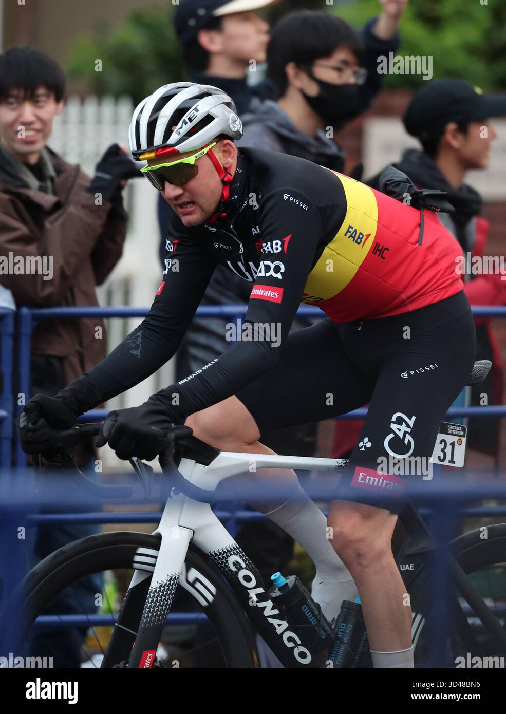 Tim Wellens of Belgium competes in the main race of the Tour de France ...
