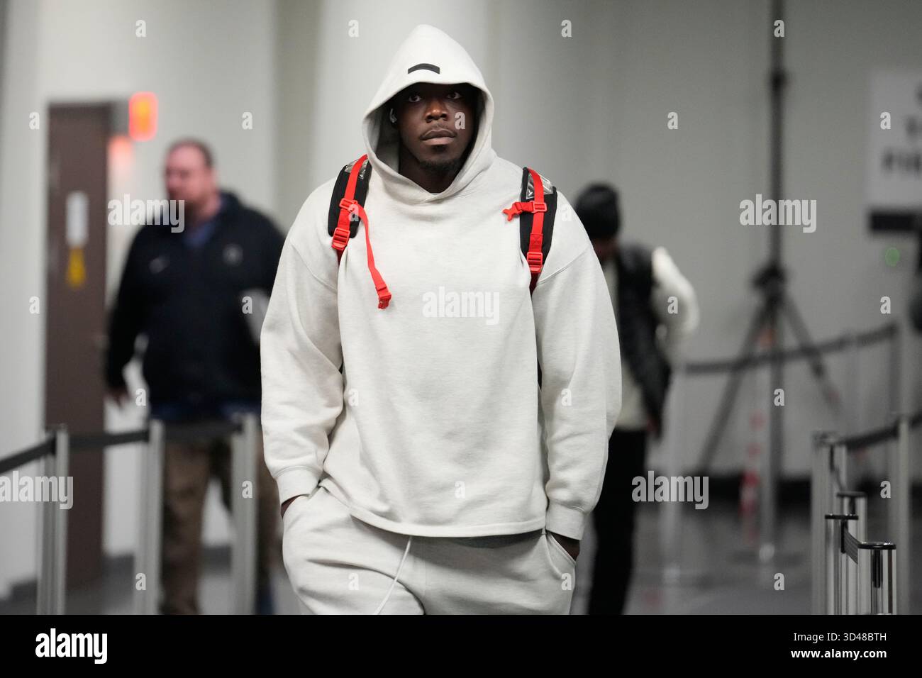 Atlanta Falcons defensive end Zach Harrison arrives the upcoming NFL ...