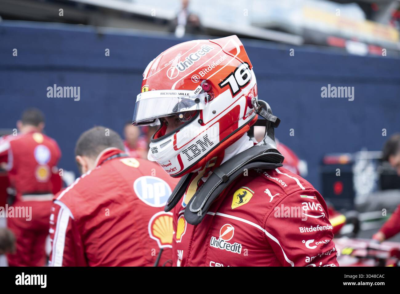 SAO PAULO, BRAZIL - NOVEMBER 08: Charles Leclerc of Ferrari Sprint Race ...