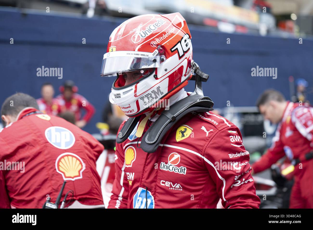 SAO PAULO, BRAZIL - NOVEMBER 08: Charles Leclerc of Ferrari Sprint Race ...