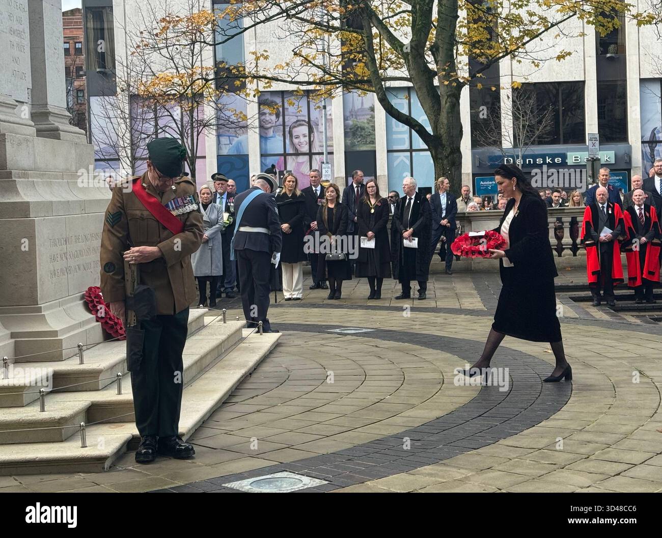 Deputy First Minister of Northern Ireland Emma Little-Pengelly lays a ...