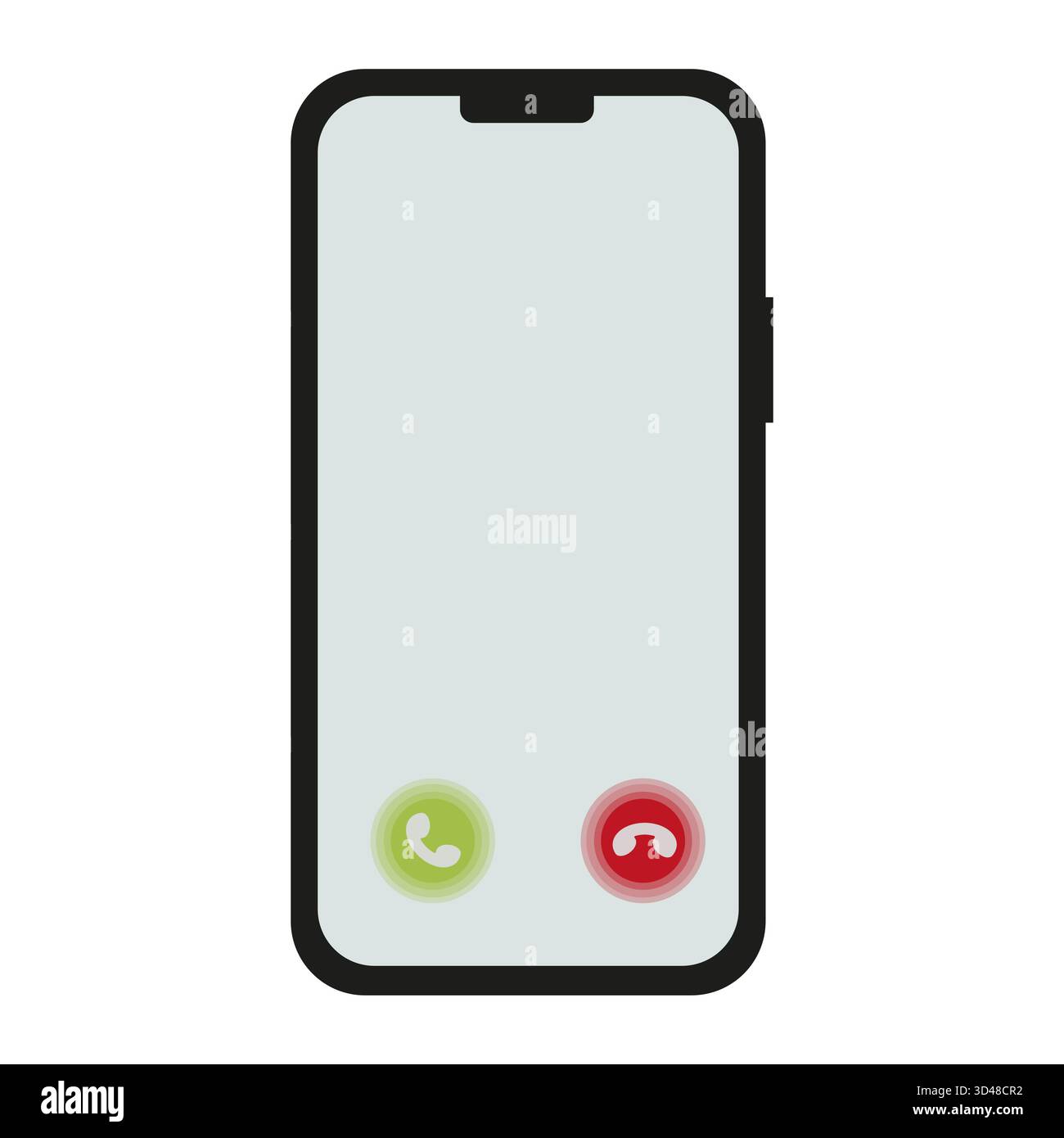 Mobile phone call. Incoming contact illustration. Handset conversation ...