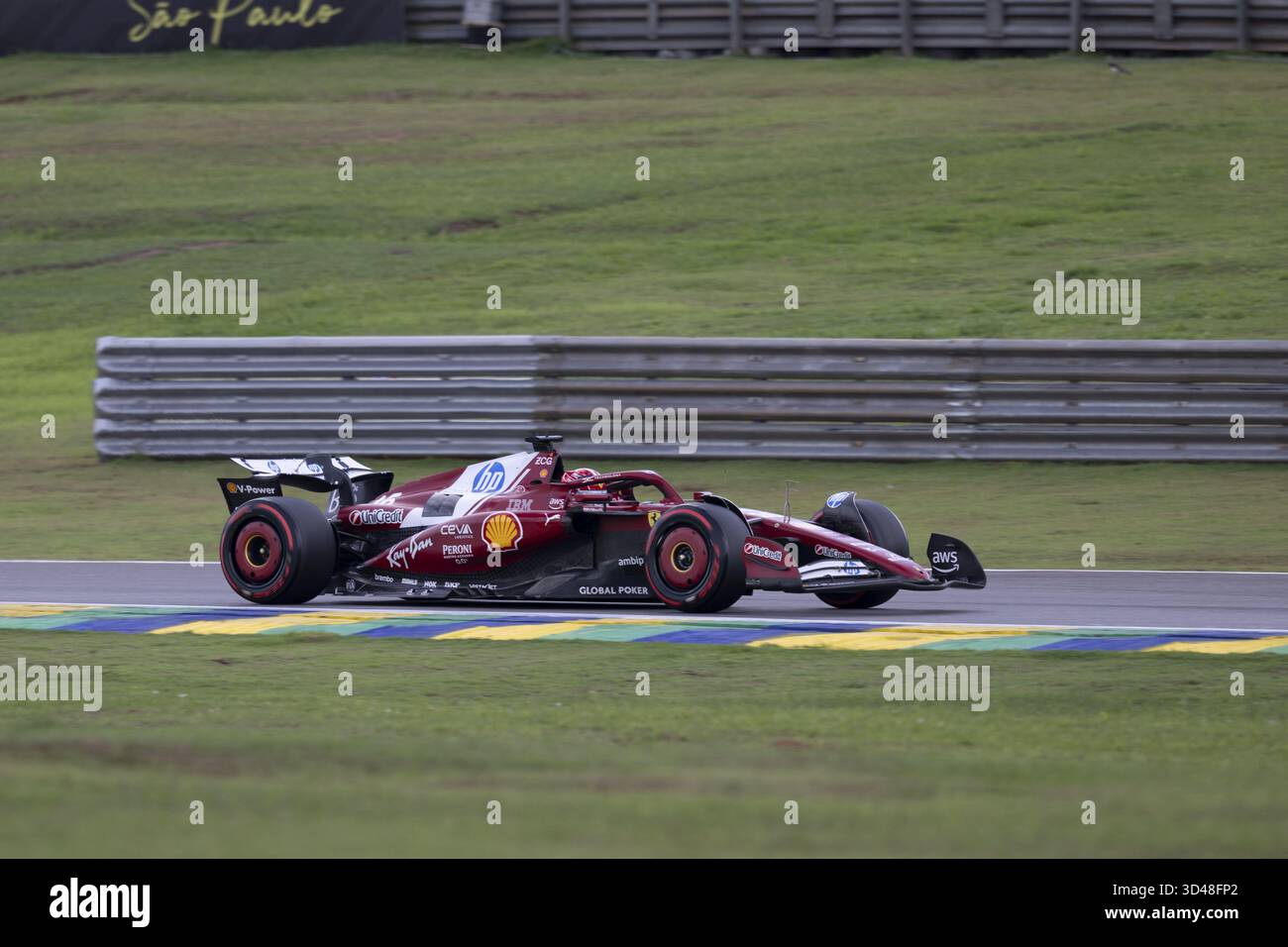 SAO PAULO, BRAZIL - NOVEMBER 08: Charles Leclerc driving Ferrari SF-25 ...