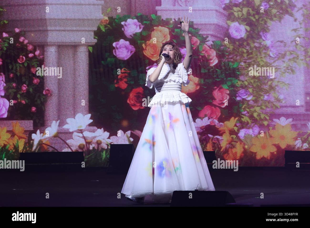 Taiwanese female singer Pet's concert in Taipei, China on November 8 ...