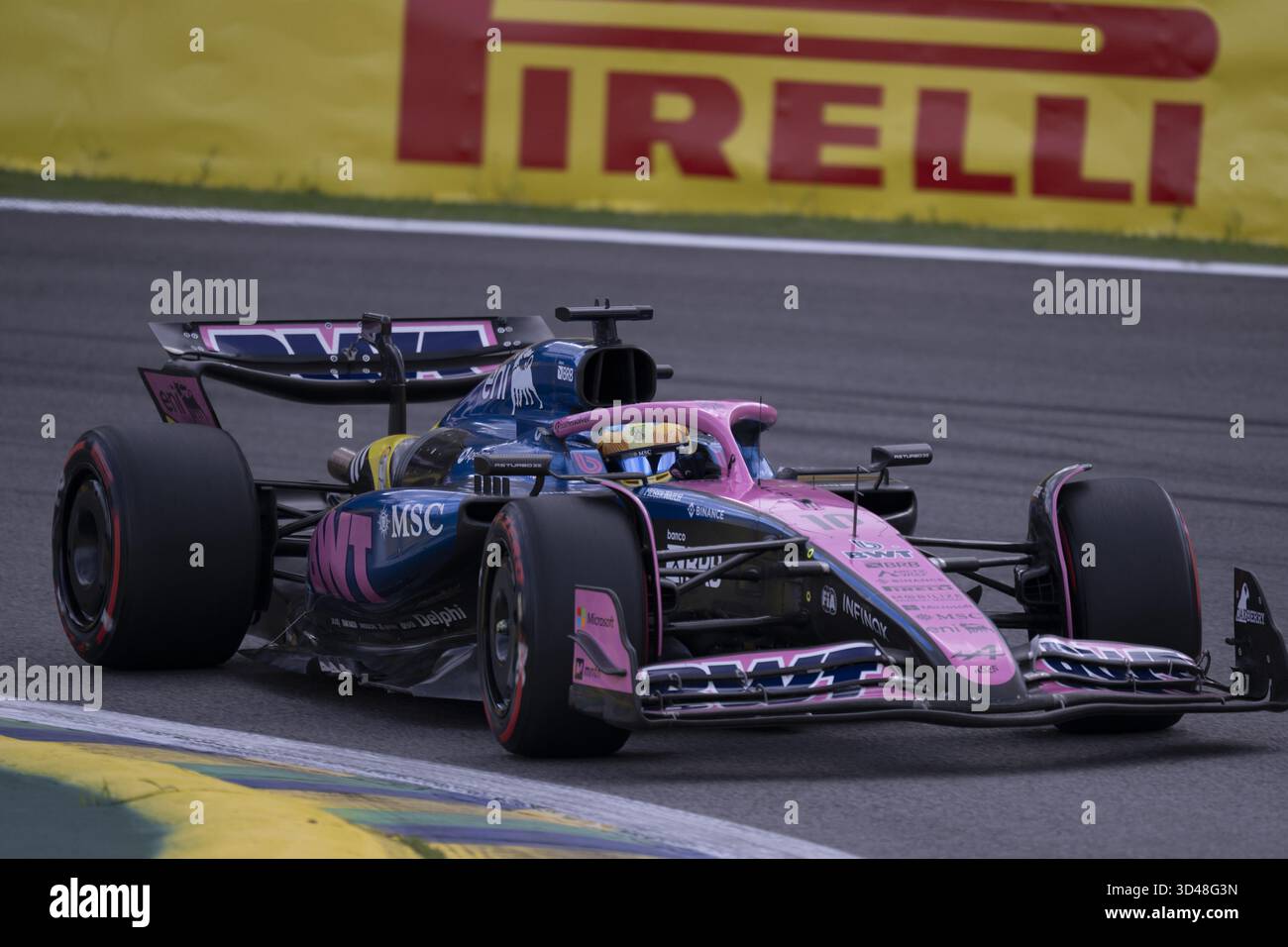 SAO PAULO, BRAZIL - NOVEMBER 08: Pierre Gasley driving Alpine A525 ...