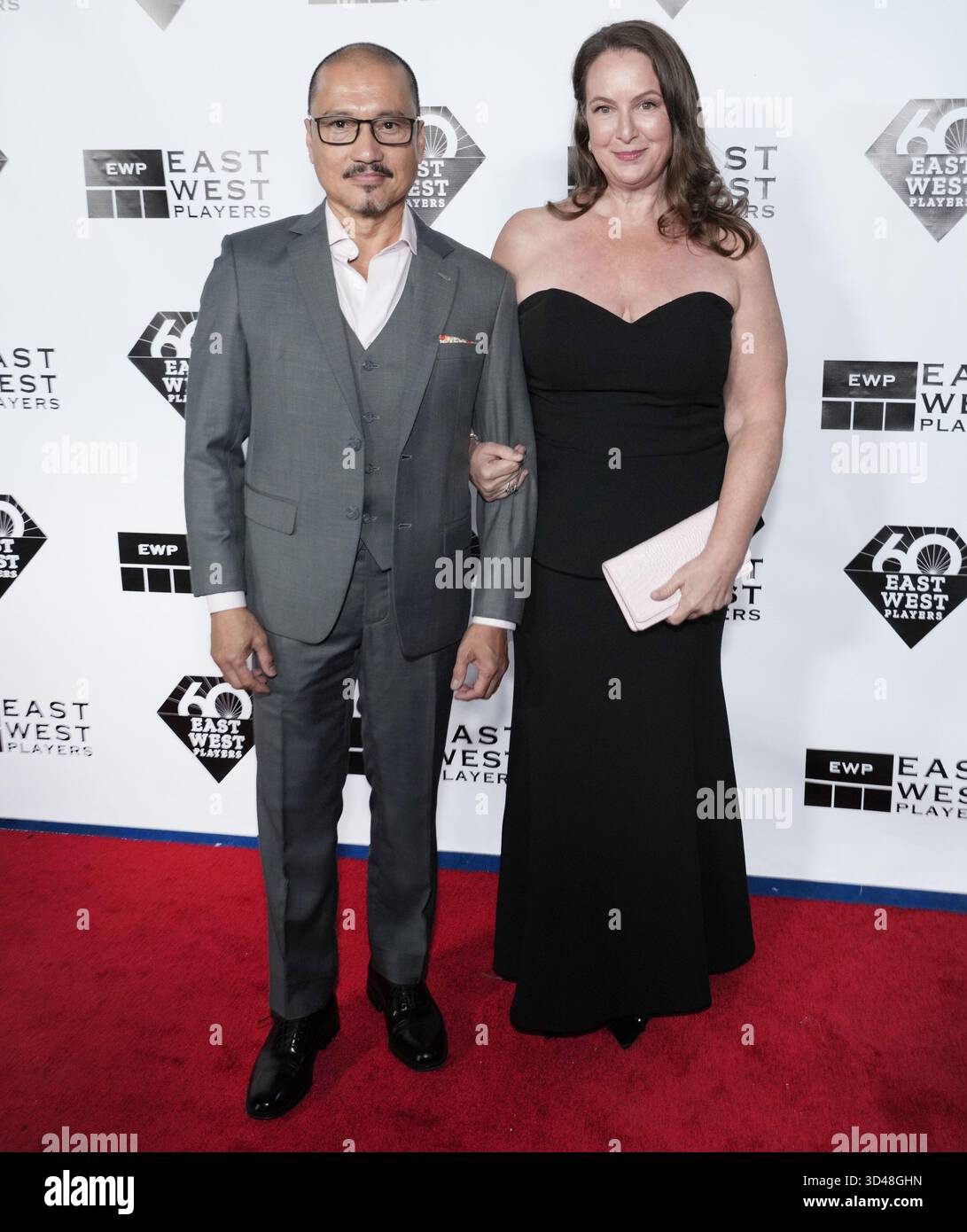 (L-R) Jon Jon Briones and Megan Briones at the East West Players 60th ...