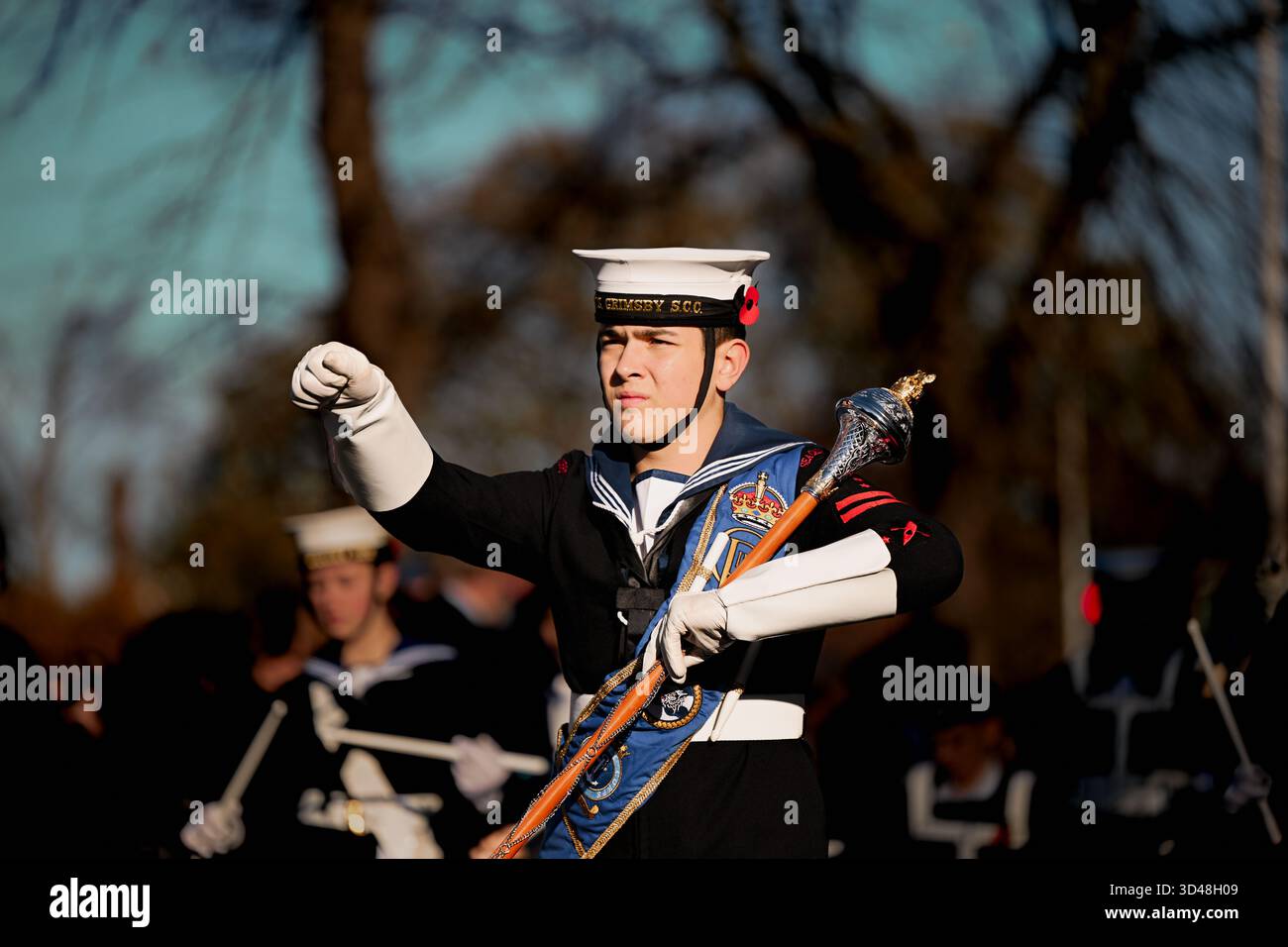 The parade arrives at the Cenotaph. The annual Remembrance Sunday ...